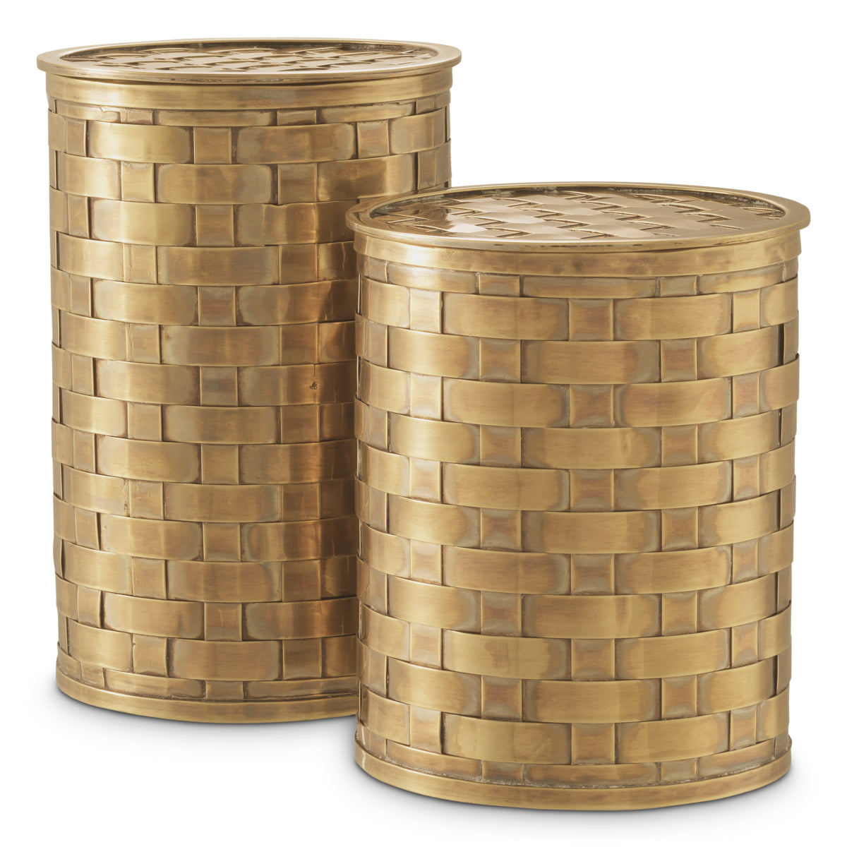 Cylindrical Brass Box Set (2) Lausanne | Cabot House Furniture – Shop ...